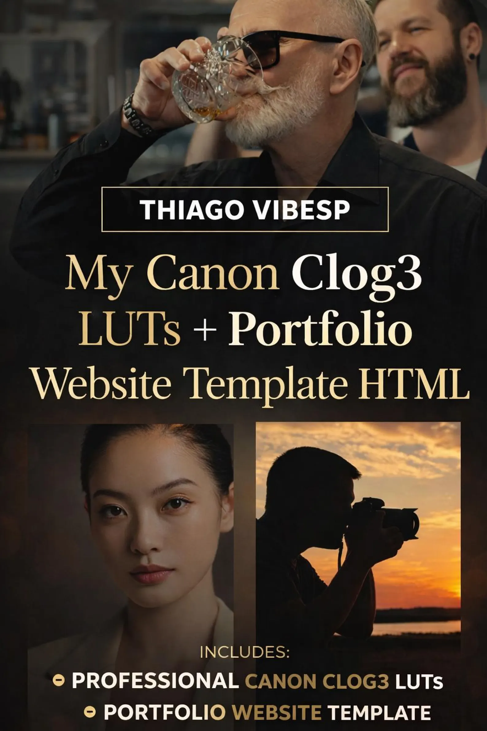 Canon CLOG3 LUTs + Portfolio Website Template HTML — $25